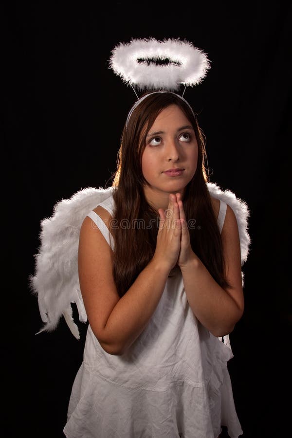 Angel Praying stock photo. Image of hair, peace, long - 11278206