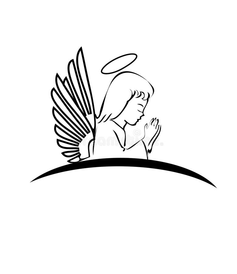 Angel praying logo stock vector. Illustration of heaven - 29722560