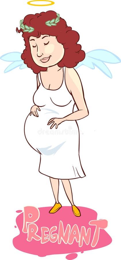 Angel Pregnancy stock vector. Illustration of expecting - 64662378