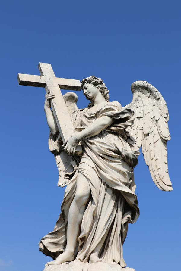 Angel in Rome stock photo. Image of angelo, europe, arch - 76705790