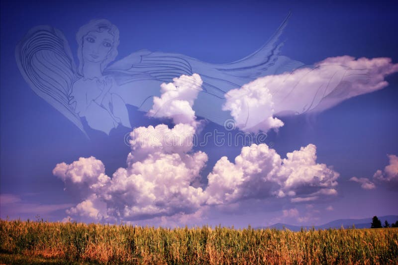 Angel Hovering Over Create Stock Photos - Free & Royalty-Free Stock ...