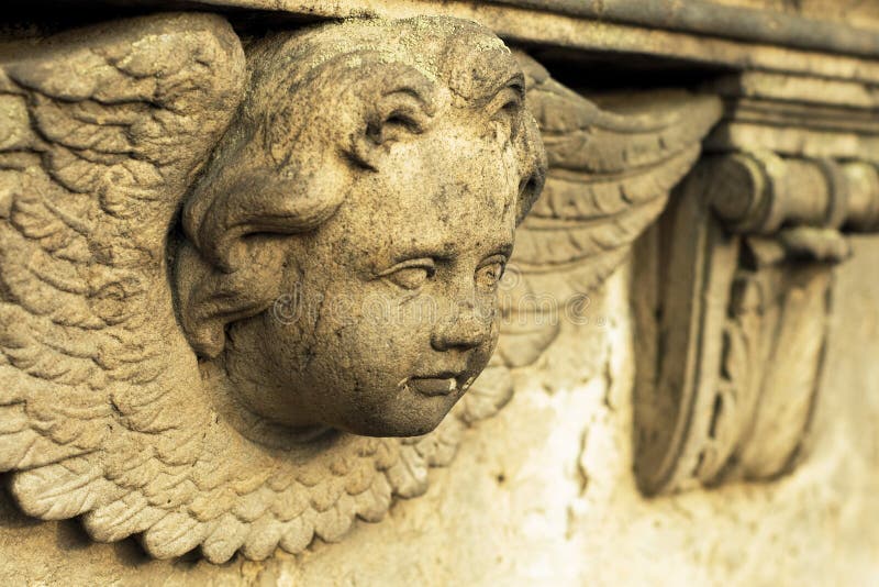 AngelÂ´s head stock photo. Image of sculpture, faith, face - 876292