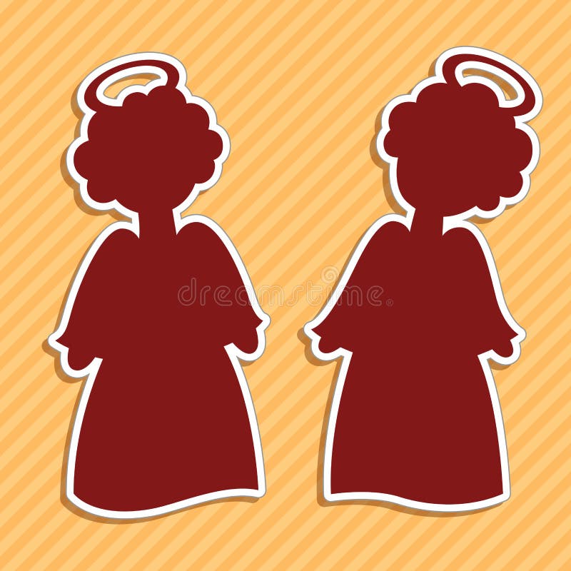 Angel set stock vector. Illustration of collection, yellow - 35133465