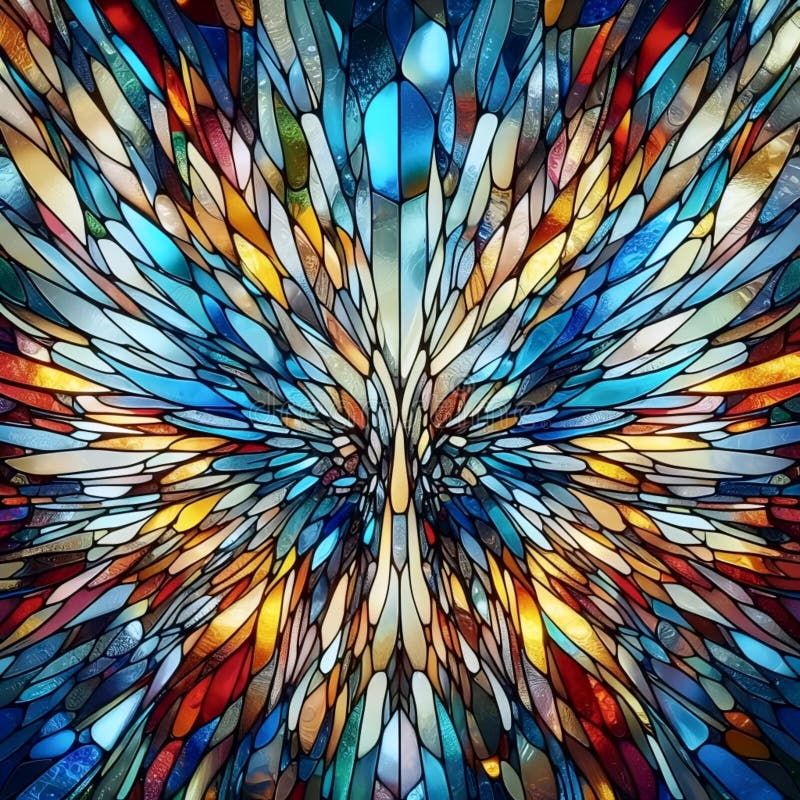 An Angel Shape Formed by Shattered Stained Glass, Ai Generated Image ...