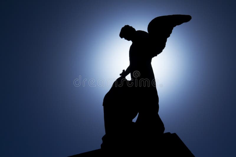 An angel silhouette stock image. Image of arch, sunrise - 16614313