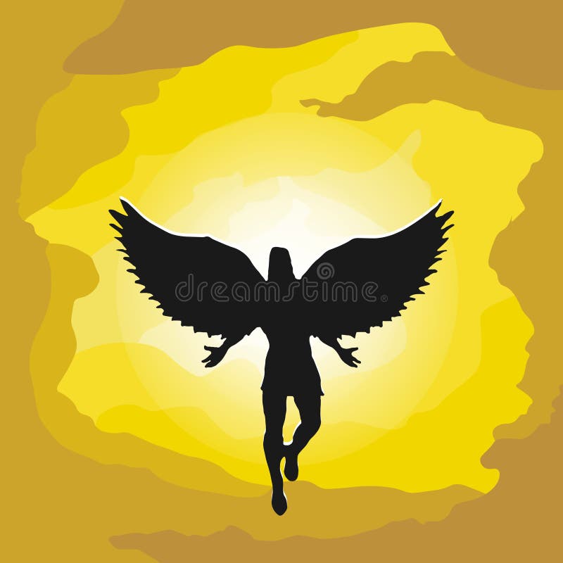 Angel of Sun stock illustration. Illustration of universe - 20159609