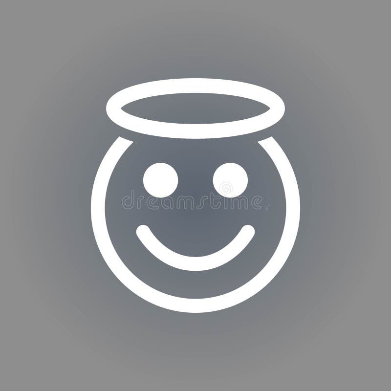 Angel Smile Icon Stock Vector Illustration Flat Design Stock Vector ...