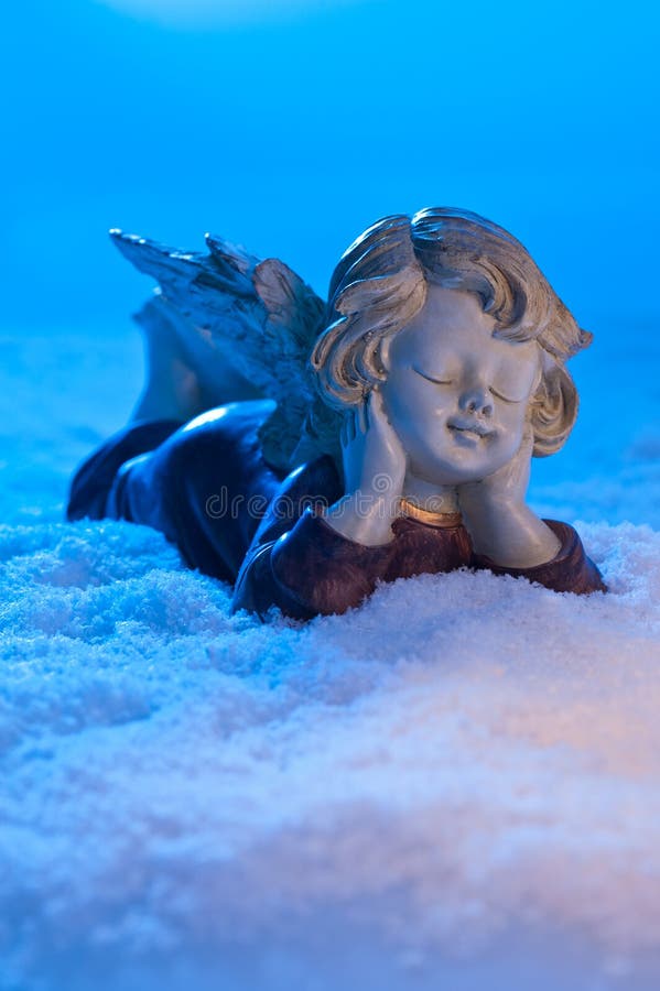 Angel in snow stock photo. Image of purity, light, fantasy - 25490714