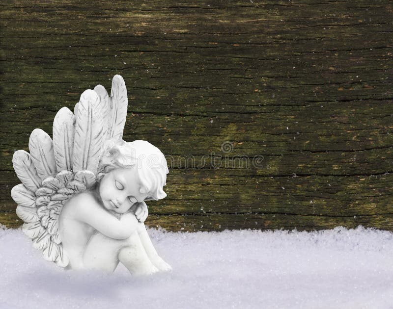 Angel in snow stock image. Image of angel, winter, snow - 44835283