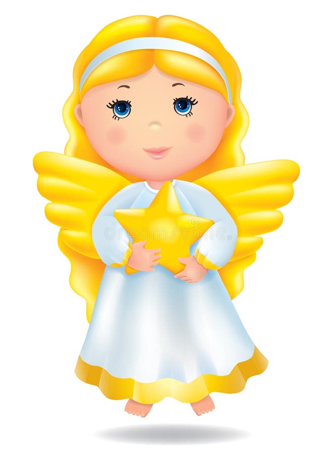 Angel with star stock vector. Illustration of blue, christianity - 45960486