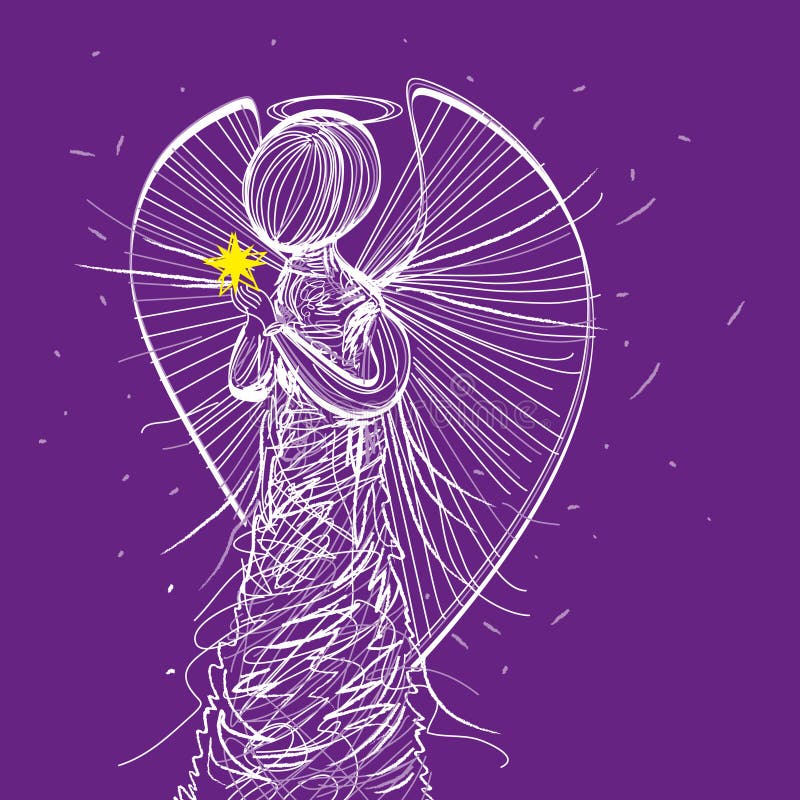 Angel`s star stock illustration. Illustration of energy - 151966535