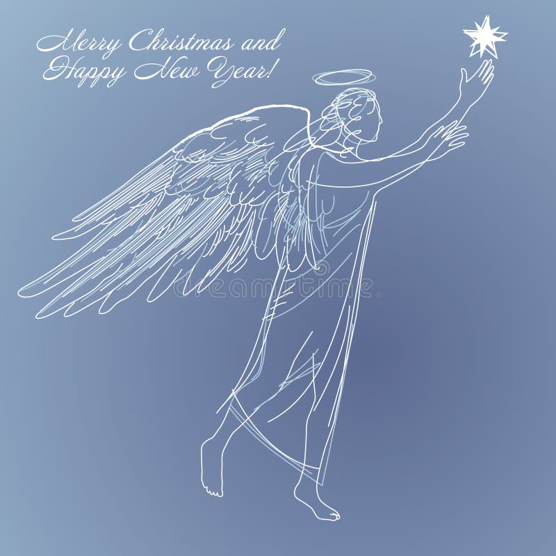 Angel-star-holiday stock vector. Illustration of angel - 26284998