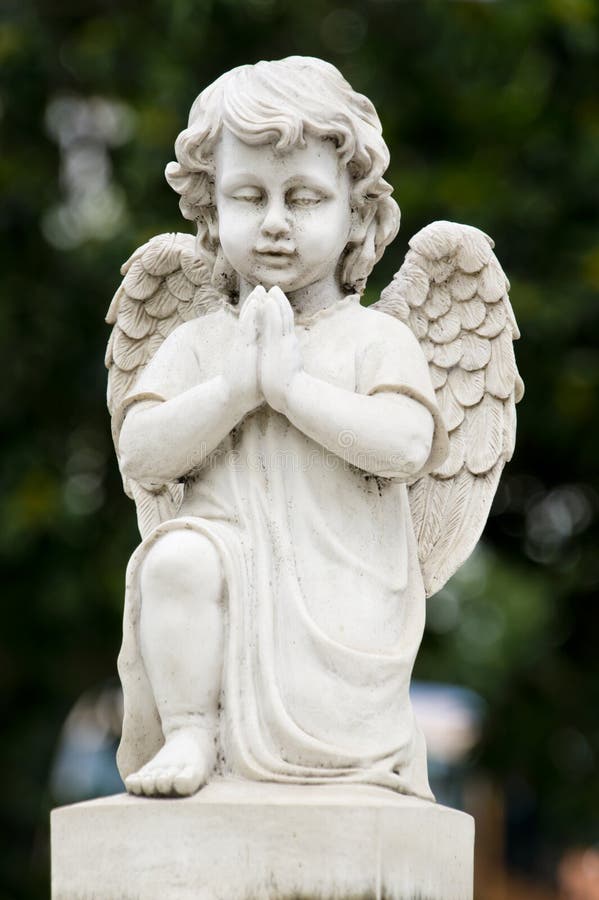 Statue of angel praying stock photo. Image of female - 10956668