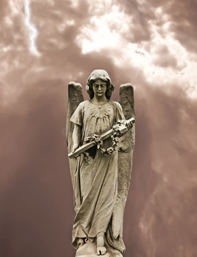 Angel statue stock photo. Image of angel, black, faith - 10035412
