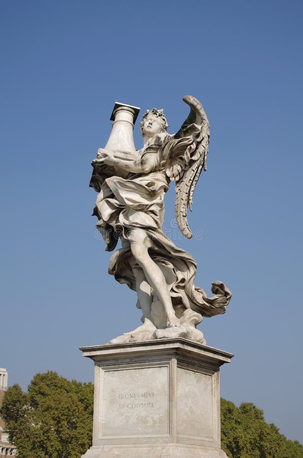 Angel statue stock photo. Image of rome, religion, landmark - 37997994