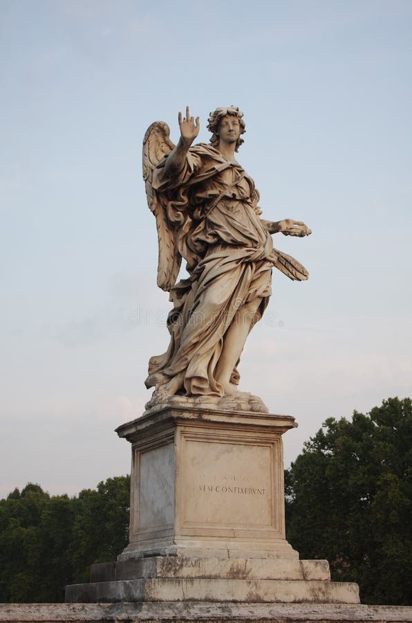 Angel statue stock image. Image of famous, sunset, monument - 49959681