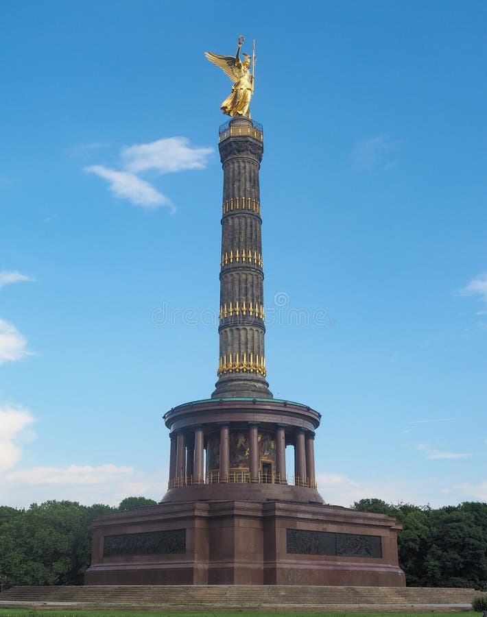 Angel statue in Berlin stock image. Image of town, victory - 367951281