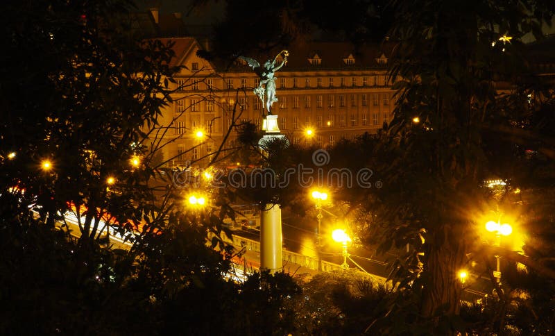 Statue at Night stock image. Image of peaceful, avenue - 19387129