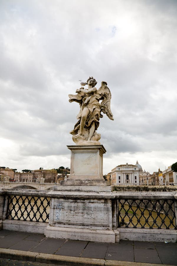 Angel statue, Rome stock image. Image of italia, marble - 8242521