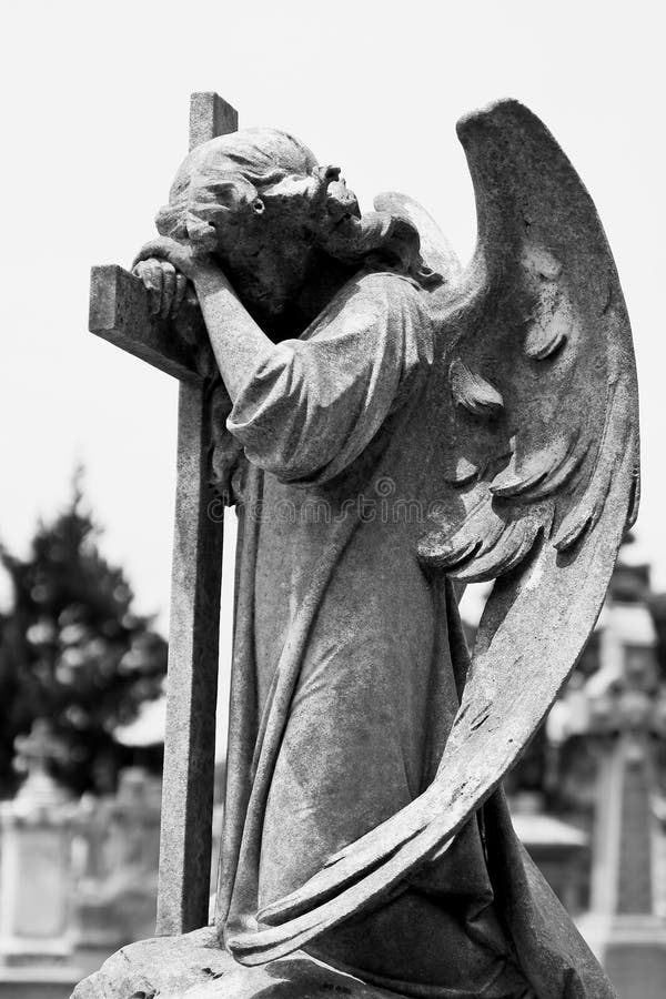 Angel statue stock photo. Image of angel, black, faith - 10035412