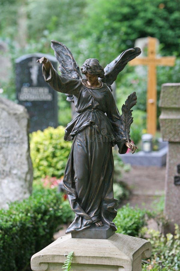 Angel statue watching stock photo. Image of prayer, silence - 81768774