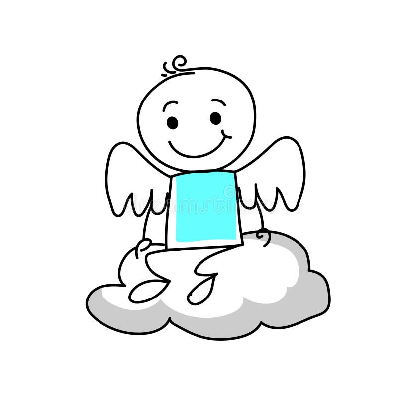 Stick Figure Angel Stock Illustrations – 128 Stick Figure Angel Stock ...