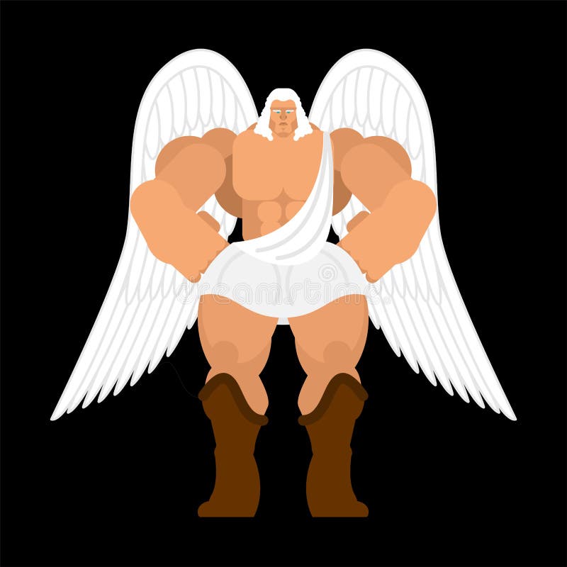 Angel Strong. Powerful Archangel. Power of God. Vector Stock Vector ...