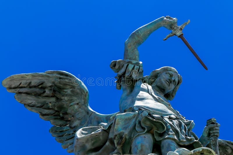 Angel with a sword stock photo. Image of inspiration - 118850672
