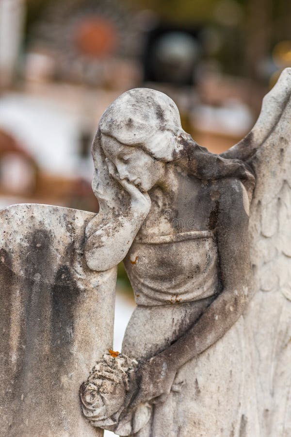 Angel in tears stock image. Image of sorrow, white, statue - 99682337