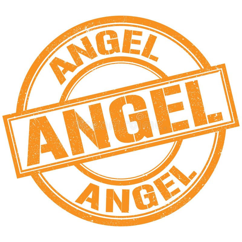ANGEL Text Written on Orange Stamp Sign Stock Illustration ...