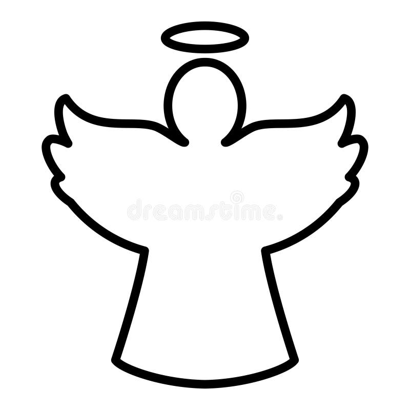 Angel Thin Line Icon. Editable Vector Stroke Stock Vector ...
