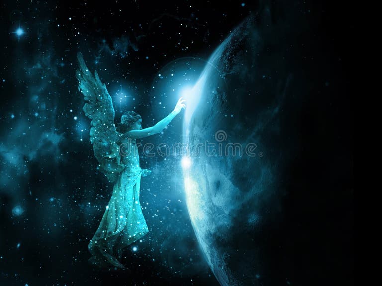 An angel touch stock illustration. Illustration of gabriel - 23645381