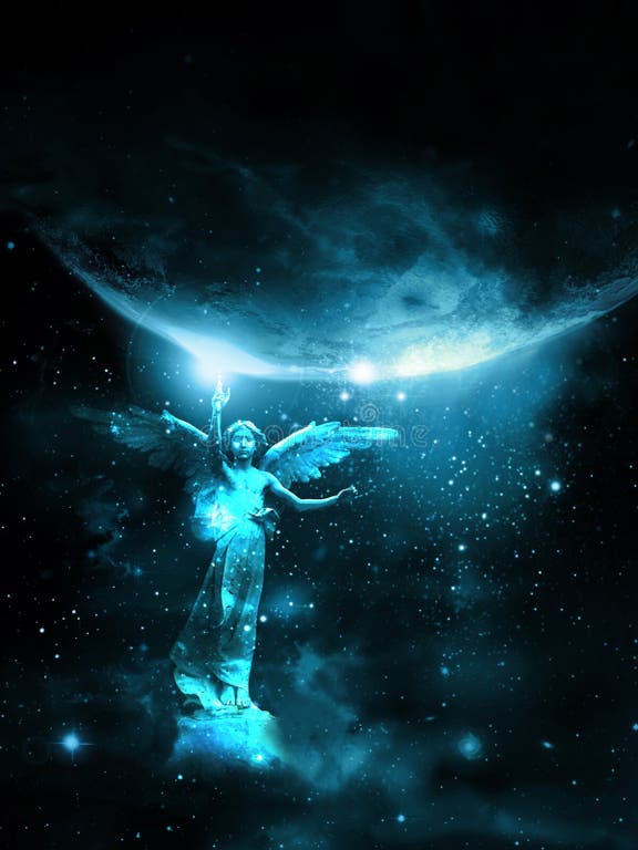 An angel touch stock illustration. Illustration of catholicism - 23645384