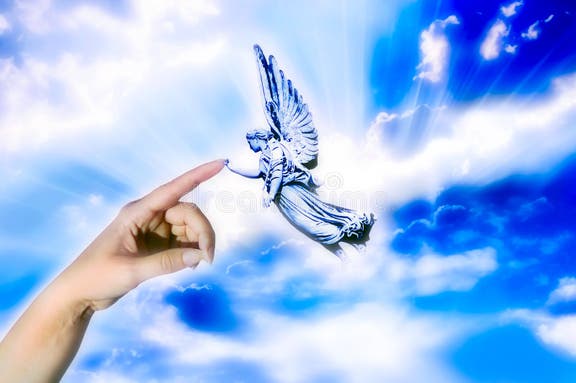 Angel touch stock image. Image of aura, mystic, guardian - 9401331