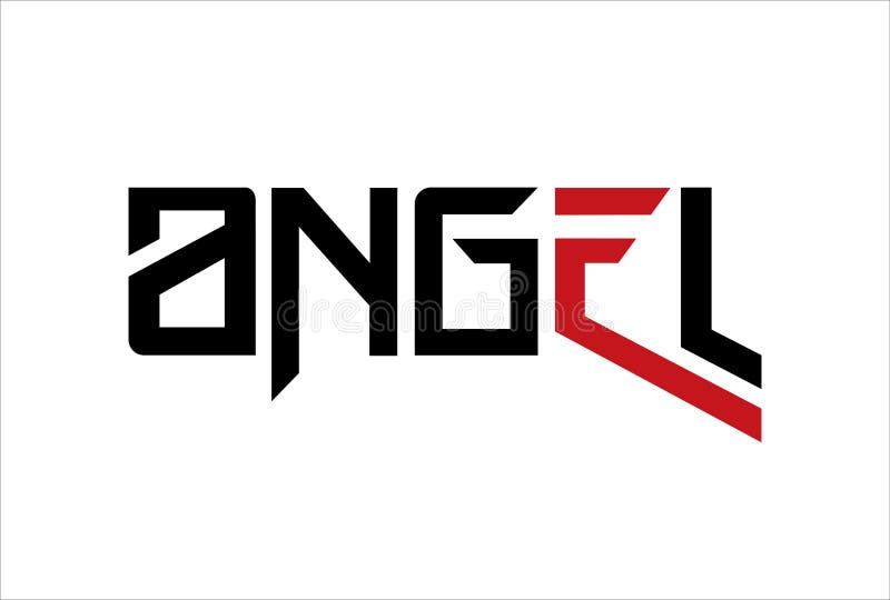 Angel Typography Logo Icon Design Stock Vector - Illustration of angel ...