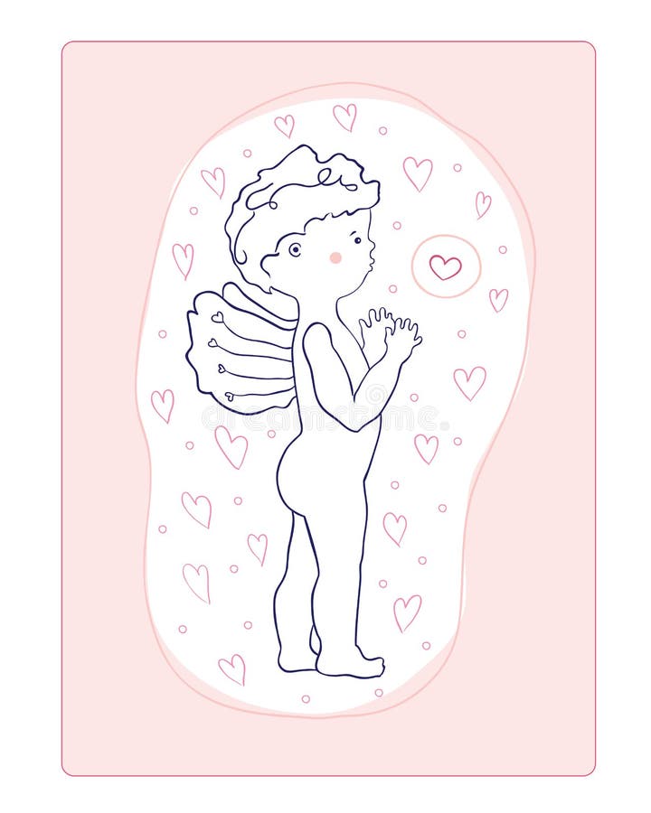 Angel Valentine stock illustration. Illustration of design - 37858173