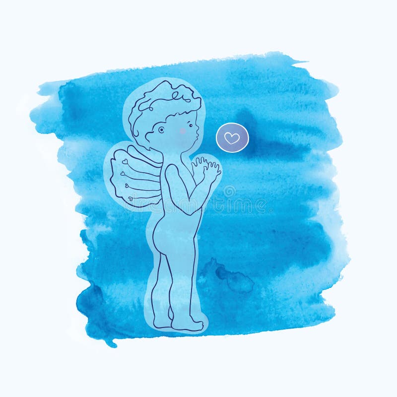 Angel Valentine stock illustration. Illustration of honeymoon - 37858257