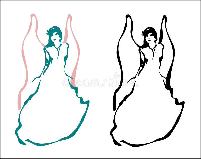 Vector hard rock angel stock vector. Illustration of music - 5102327