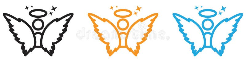 Angel Vector Logo Set Collection for Web App Ui Stock Vector ...