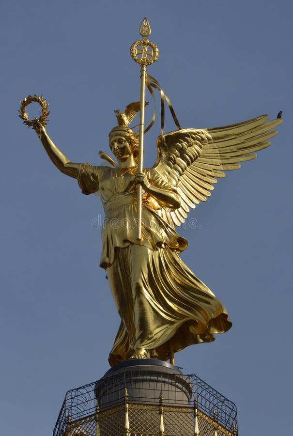 Angel of Berlin stock image. Image of siegessaeule, yellow - 16325