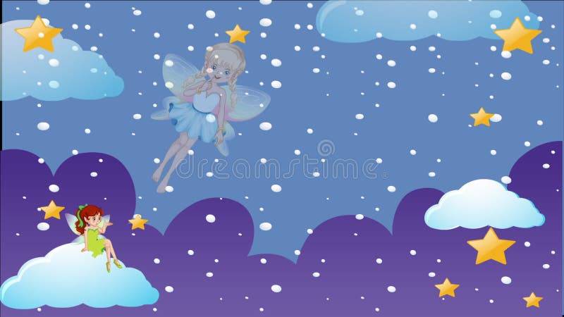 Angels are Visible in the Night Sky Stock Footage - Video of cloud ...