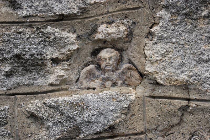 Angel in the wall stock image. Image of angelic, decorations - 90505571