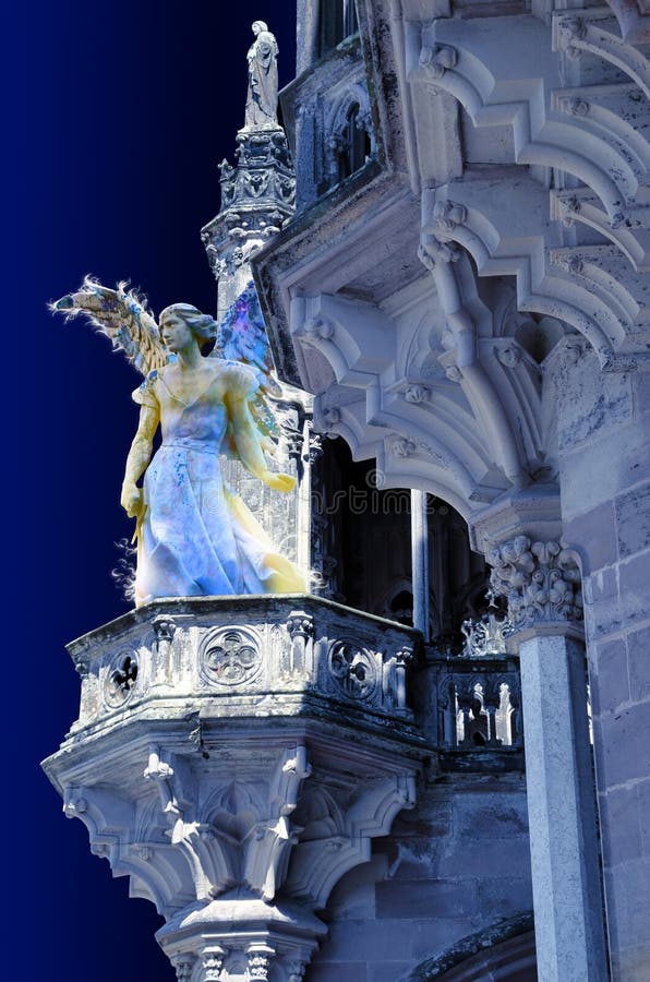 Angel watching stock illustration. Illustration of catholic - 20376333