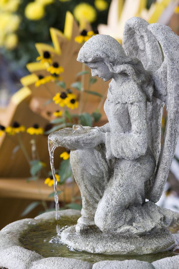 Angel Water Fountain stock image. Image of sculpture - 60594037