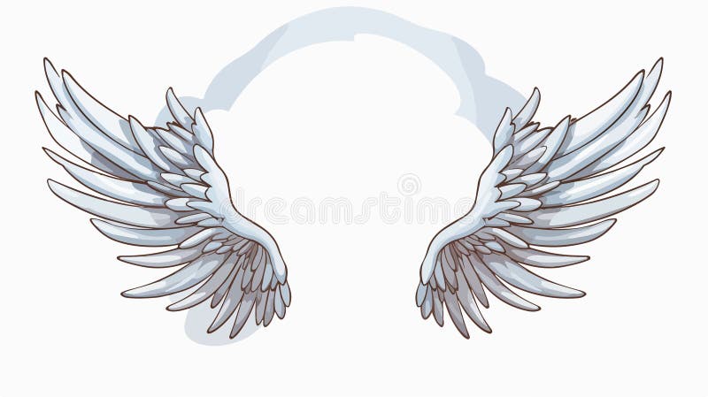Angel Wing and Circle on it Art Stock Vector - Illustration of symbol ...