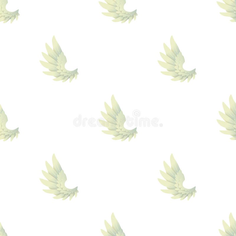 Angel Wing Pattern Seamless Vector Stock Vector - Illustration of ...