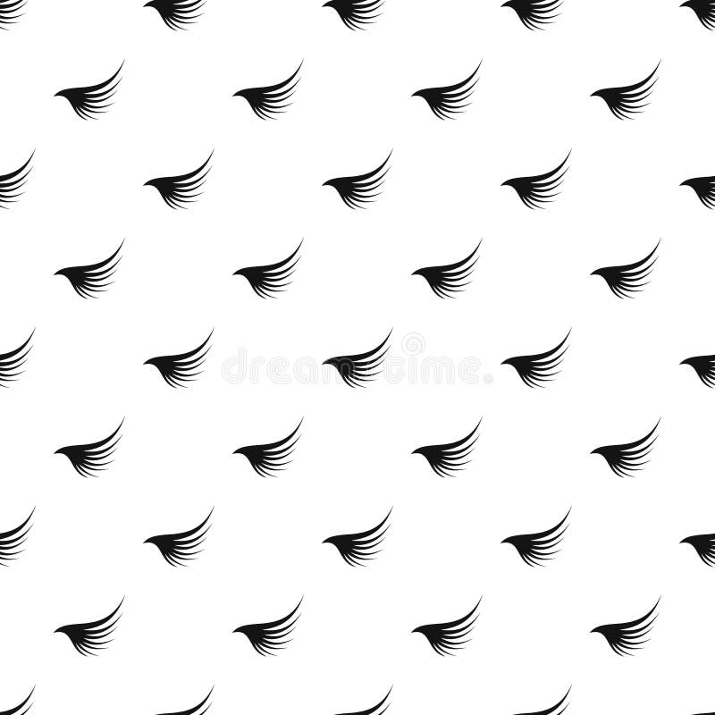 Angel Wing Pattern, Simple Style Stock Vector - Illustration of ...