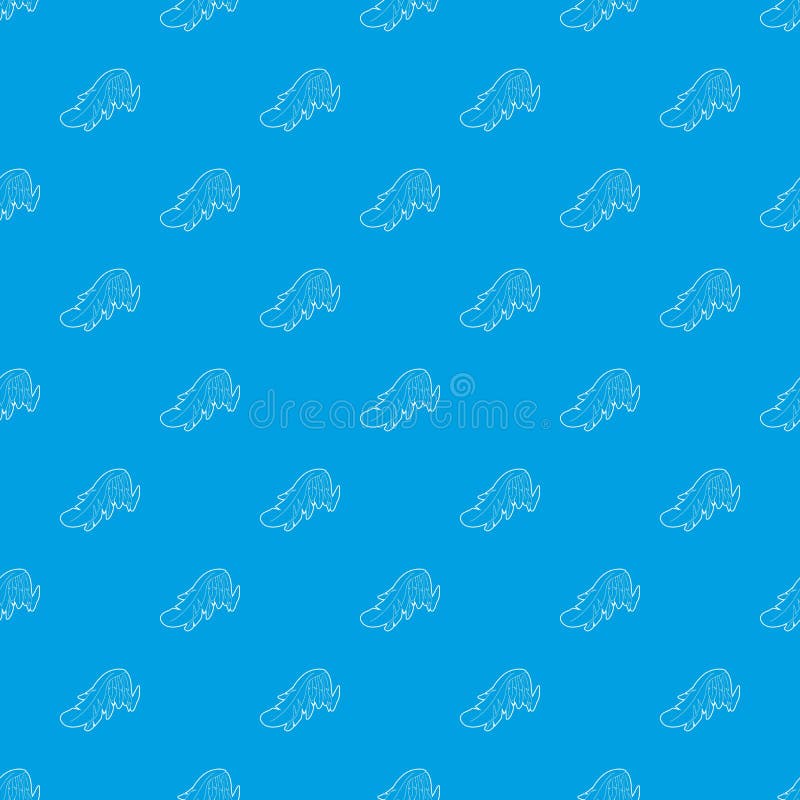 Angel Wing Pattern Vector Seamless Blue Stock Vector - Illustration of ...