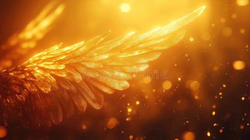 Angel Wings in Golden Light Stock Photo - Image of beauty, light: 337321824