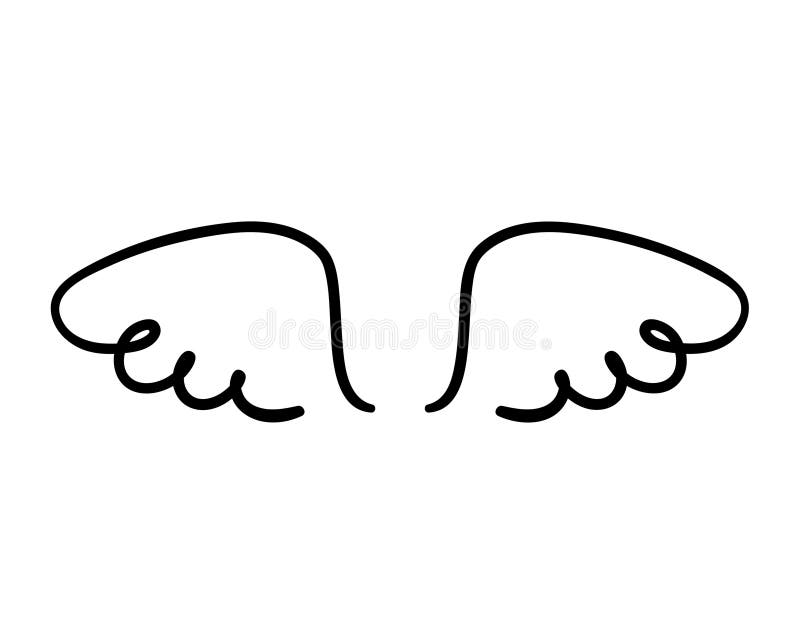 Angel Wings in Heaven Hawk Feather Wing Pattern Stock Vector ...